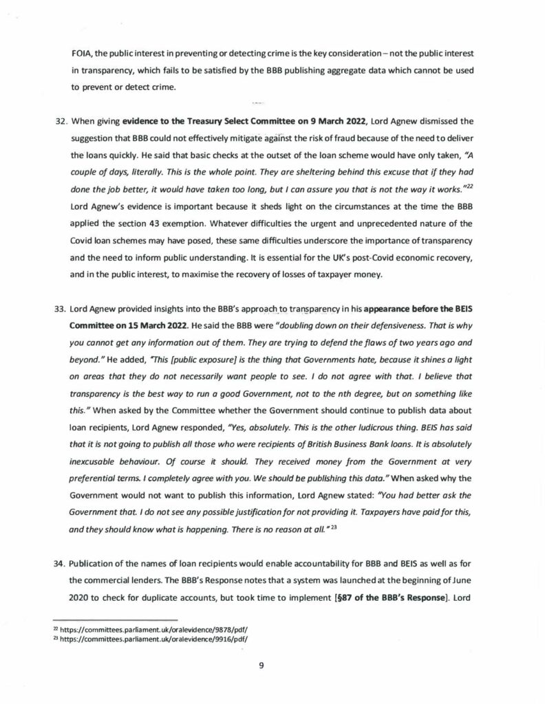 Witness Statements from George Havenhand and David Clarke for Spotlight ...