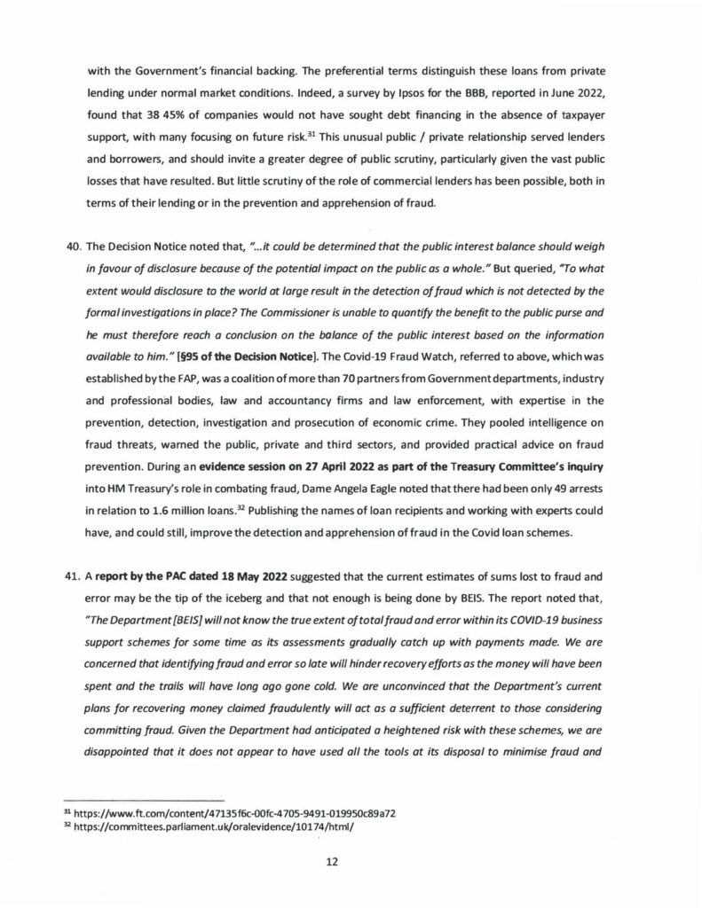 Witness Statements from George Havenhand and David Clarke for Spotlight ...